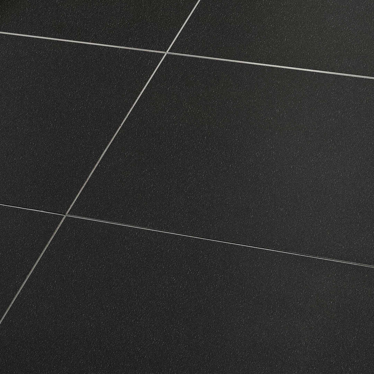 Nano Absolute Black 24" x 48" Matte Porcelain Floor Tile – Qube Tiles