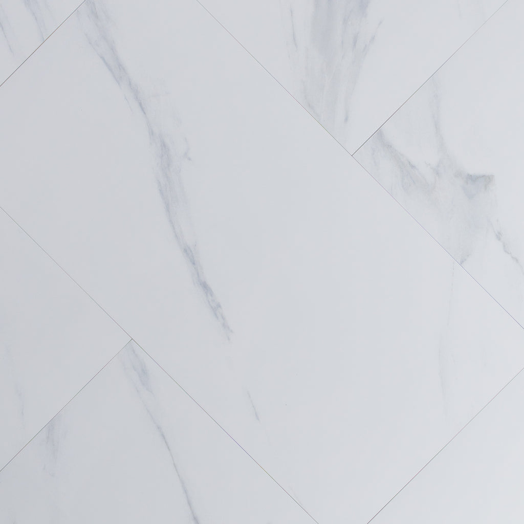 Spectrum Marble 12" x 24" Carrara Porcelain Floor & Wall Tile – Qube Tiles
