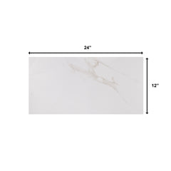 Spectrum Marble 12" x 24" Calacatta Porcelain Floor & Wall Tile – Qube ...